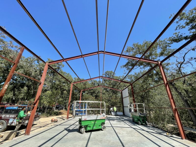 RMB3 - 30x60 Red Iron Metal Building | WolfSteel Buildings