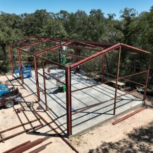 RMB3 - 30x60 Red Iron Metal Building | WolfSteel Buildings