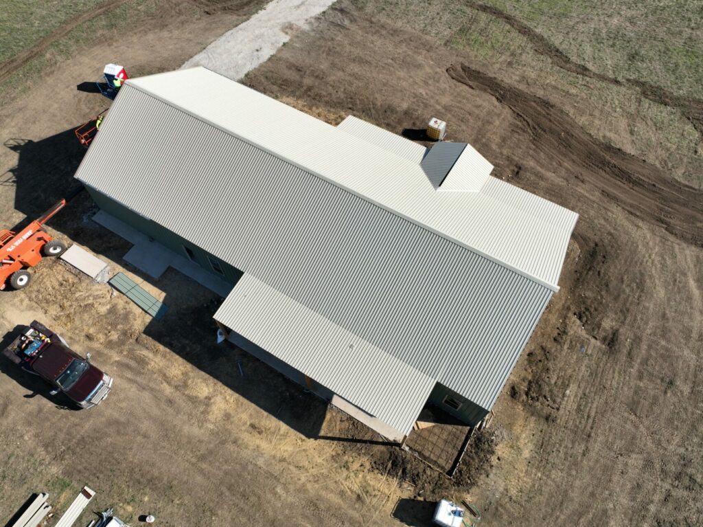 RMB6 - 40x80 Red Iron Metal Building | WolfSteel Buildings