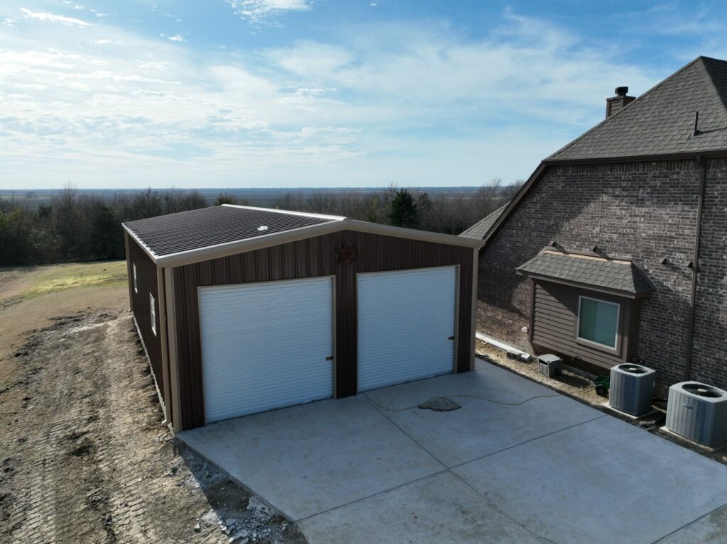 RMB5 - 26x40 Red Iron Metal Building | WolfSteel Buildings