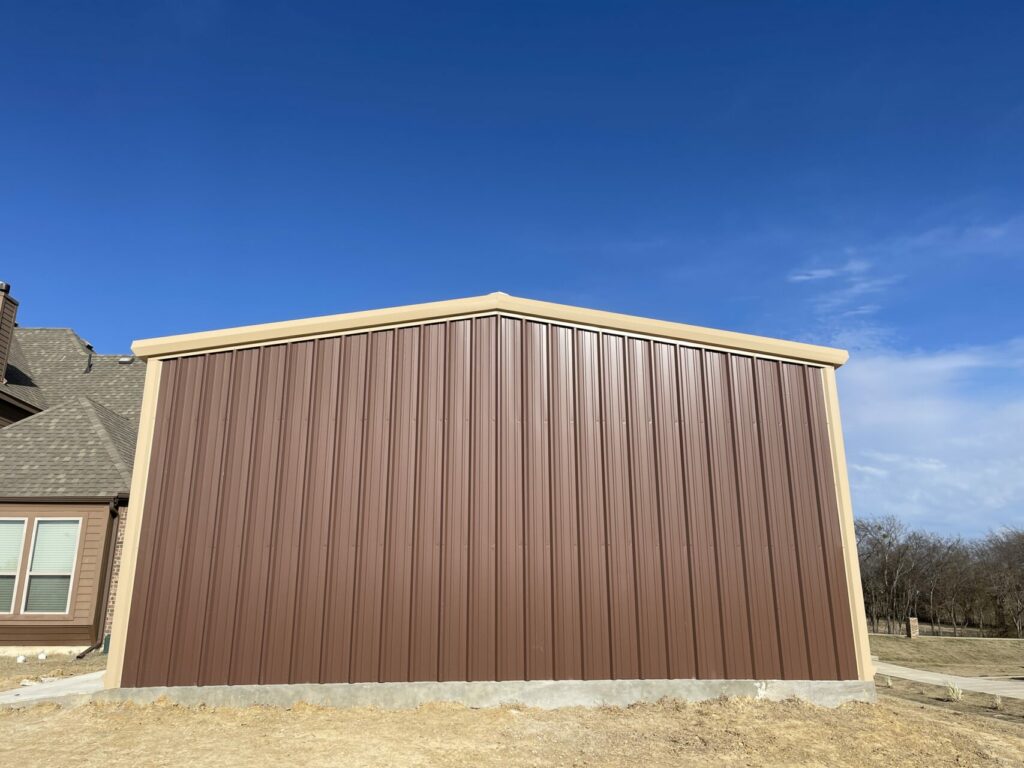 RMB5 - 26x40 Red Iron Metal Building | WolfSteel Buildings