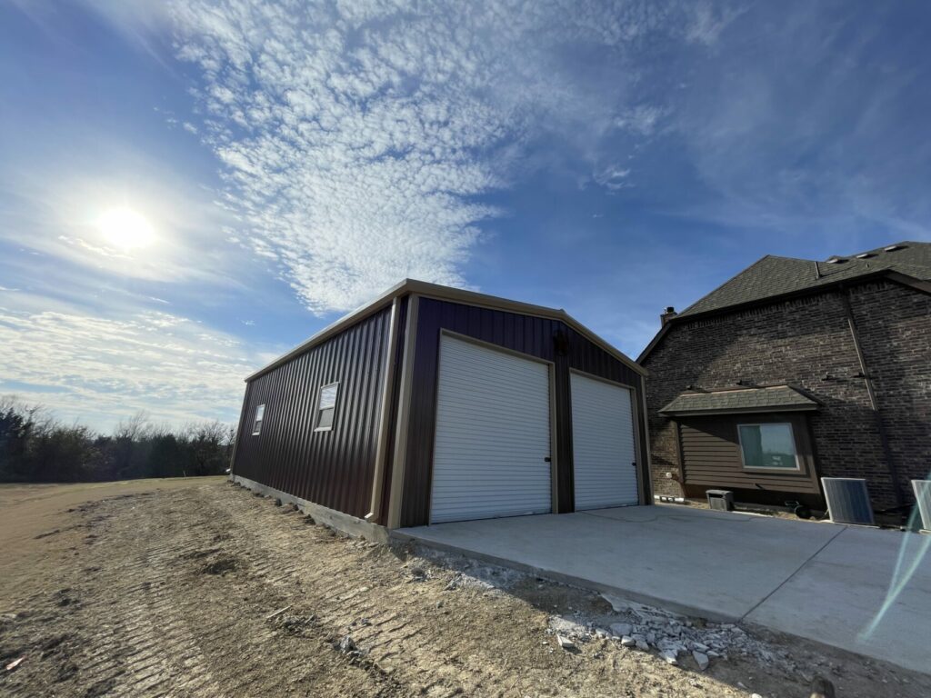 RMB5 - 26x40 Red Iron Metal Building | WolfSteel Buildings