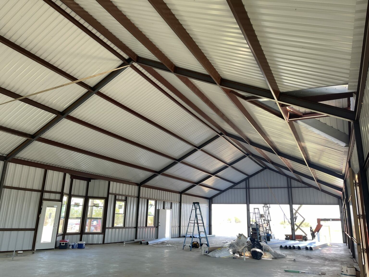 RMB6 - 40x80 Red Iron Metal Building | WolfSteel Buildings