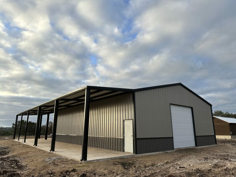 RMB14 - 40x80 Full I-Beam Red Iron Metal Building | WolfSteel Buildings