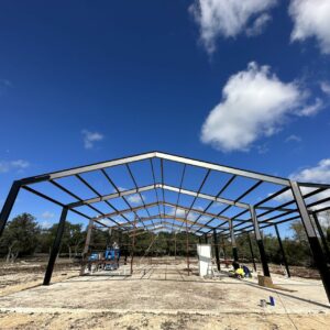 RMB14 - 40x80 Full I-Beam Red Iron Metal Building | WolfSteel Buildings