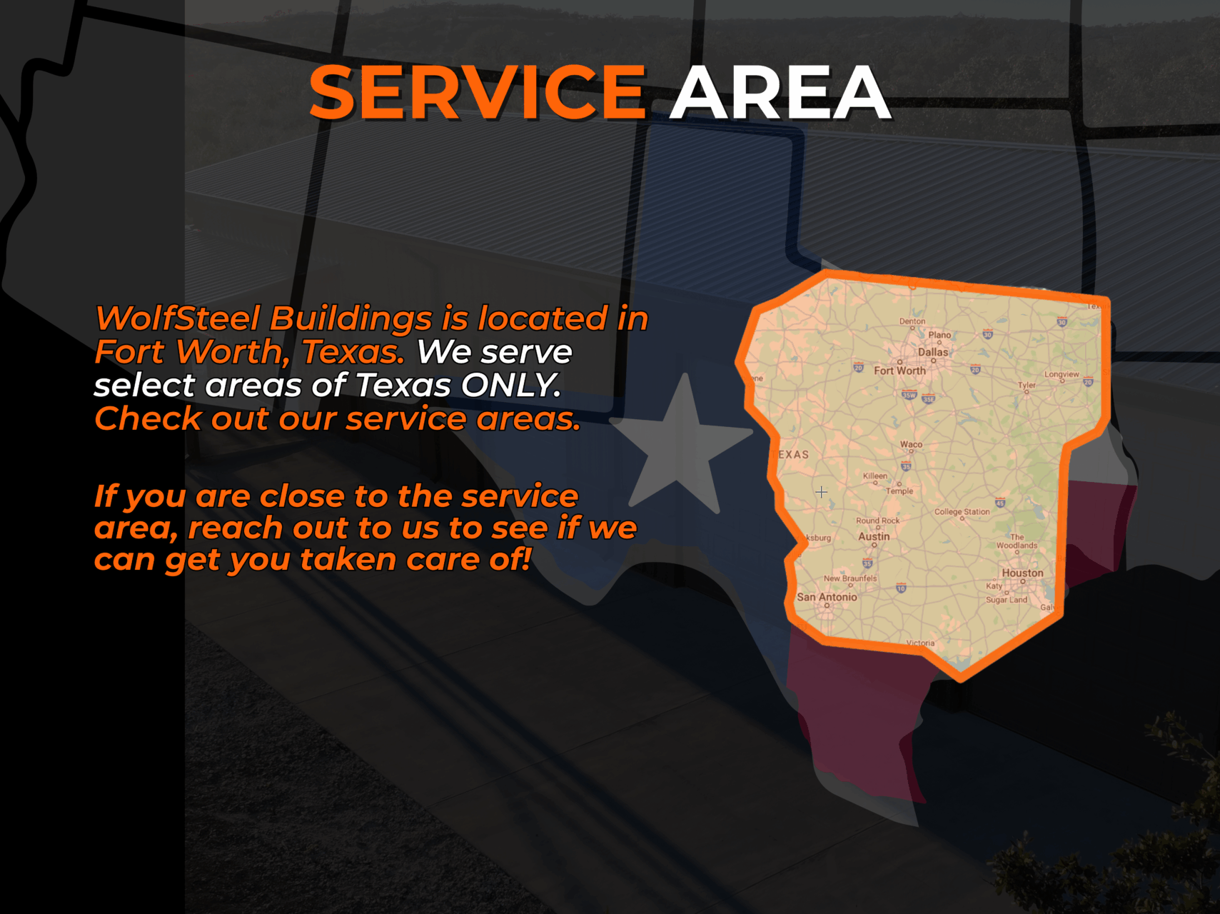 Service Areas | WolfSteel Buildings